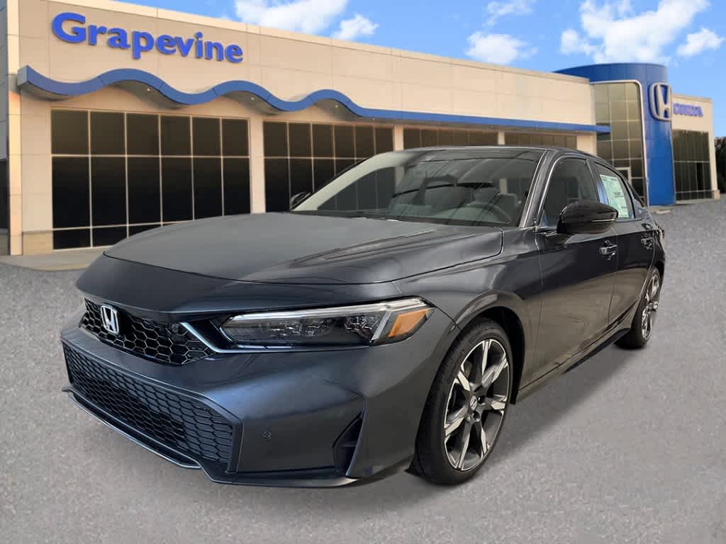 New Meteorite Gray Metallic 2026 Honda Civic Hybrid Sport Touring for ...